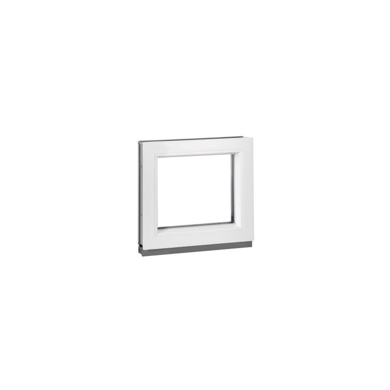 Plastic window | 40x40 cm (400x400 mm) | white | fixed (non-opening)