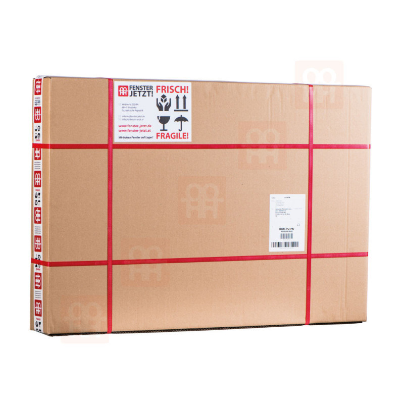 Plastic window | 40x40 cm (400x400 mm) | white | fixed (non-opening)